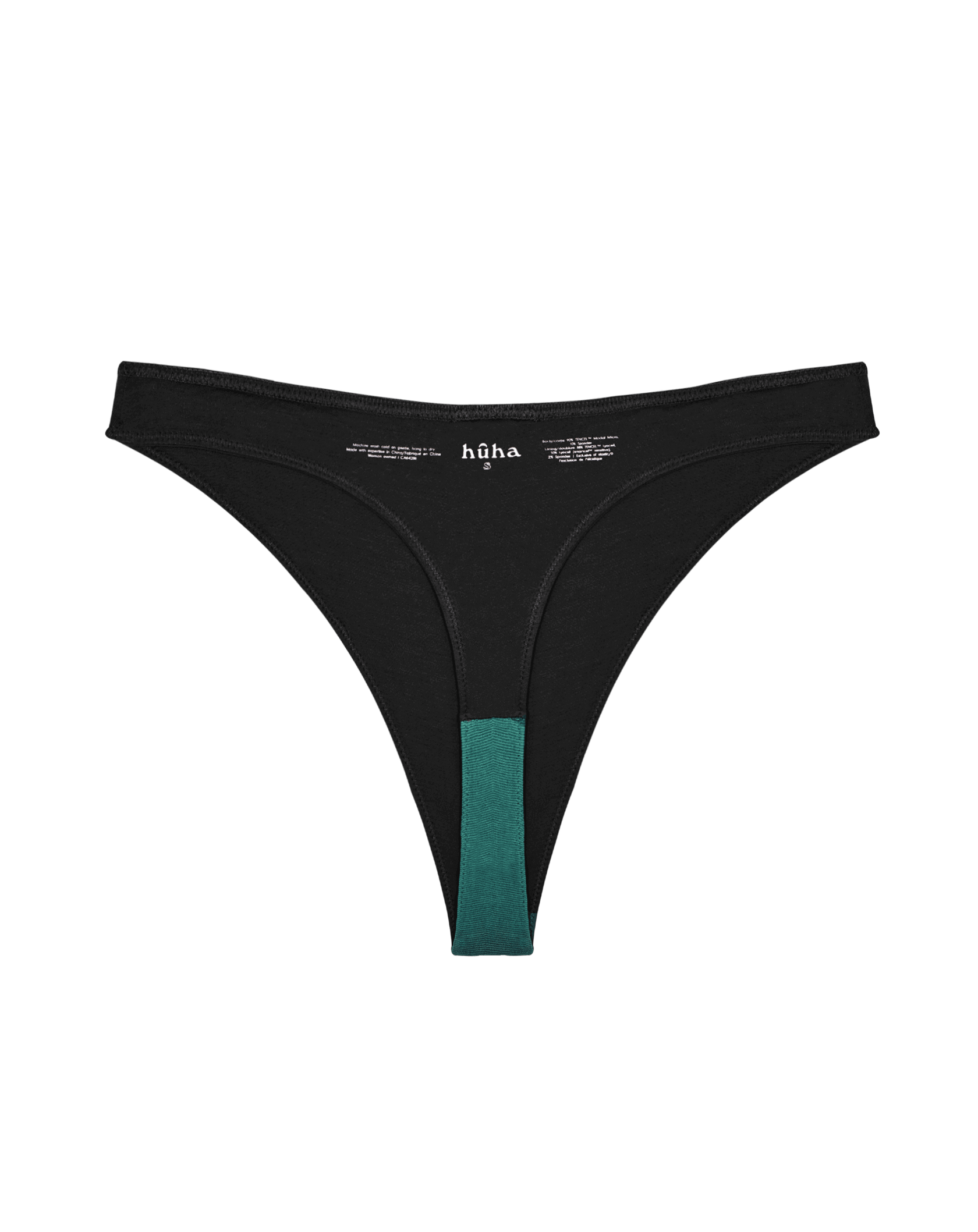 Black High Rise Thong | Huha Underwear – huha